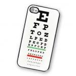 Eye Chart Iphone Hard Case, Fits Iphone 4 And Iphone 4s - Black Trim on Luulla
