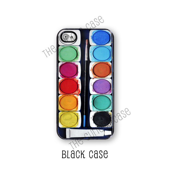 Watercolor Paint Iphone Hard Case, Fits Iphone 4 And Iphone 4s - Black ...