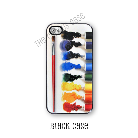 Oil Paint Set Hard Iphone Case, Fits Iphone 4 And Iphone 4s - Black ...