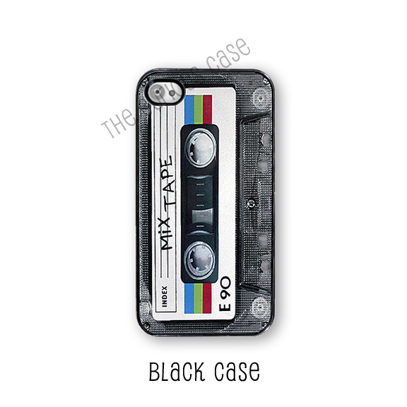 Mix Tape Cassette Iphone Hard Case, Fits Iphone 4 And Iphone 4s - Black ...