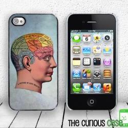 Vintage Brain Diagram Odd Art Iphone Hard Case - Fits Iphone 4 And ...