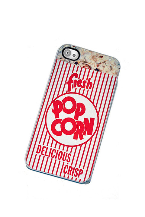 Movie Popcorn Iphone Case, Fits Iphone 4 And Iphone 4s - White Trim on ...